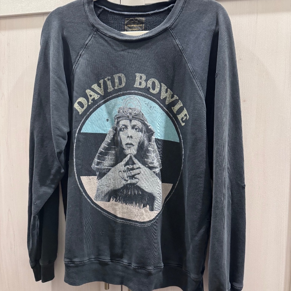 Retro Brand Black Label David Bowie Distressed Sweats… - Gem